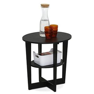 Furinno Tables de Bout, Noyer, Taille Unique, Bois dense, Noix, One Size, Paquet de 1