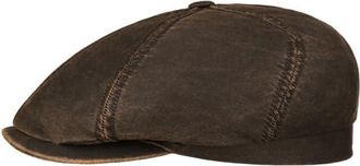 Stetson Casquette Hatteras Old Cotton Femme/Homme - Bonnet Oilskin volumineuse Newsboy avec Visiere, Visiere Printemps-ete Printemps Ete Automne Hiver - XL (6