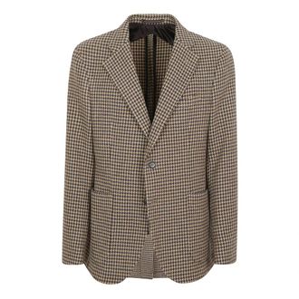 Incotex Pied de Poule Blazer - - Jackets - Herren - Braun - XL