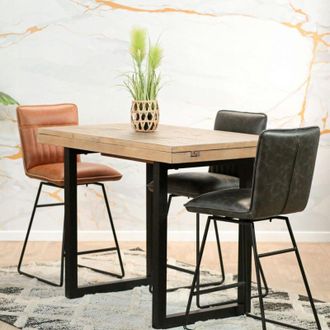 Pier Import Table haute extensible bois recycl&eacute; 120-160 cm auckland