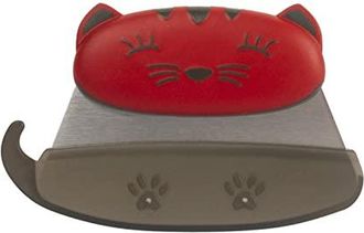 Kuhn Rikon kinderkitchen Wiegemesser Katze, für Kinder, Rot und Grau