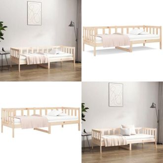 vidaXL Lit de jour sans matelas 90x190 cm bois de pin massif - Lit De Jour - Canap&eacute; Convertible - Lit Bois - Lit Pin Massif - Meuble Multifonction - Home &