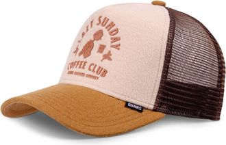 Djinns Lazy Barista (beige/Creme/Brown) - Trucker Cap Meshcap Hat Kappe Mütze Caps