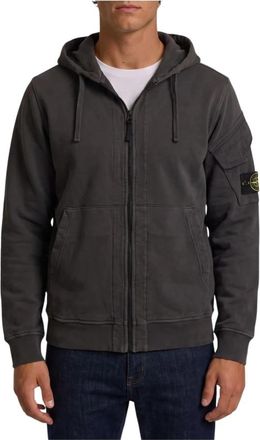 Stone Island Baumwoll-Rei&szlig;verschluss-Sweatshirt - - Sweatshirts & Hoodies - Herren - Grau - M