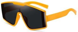 Generic Lunettes De Soleil Carr&eacute;es &Agrave; Monture Large For Hommes Et Femmes, Personnalis&eacute;es For Les F&ecirc;tes Et Les Photos.(Yellow)