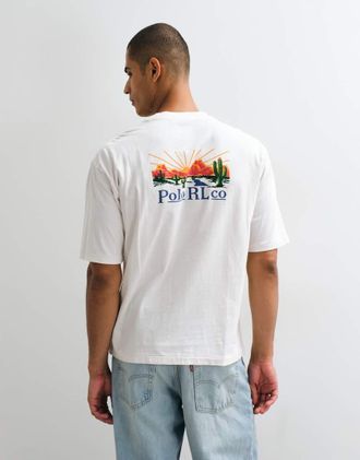 Polo Ralph Lauren t-shirt imprim&eacute; graphique au dos blanc