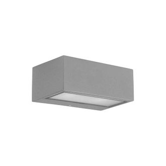 Leds - C4 Leds-c4 - Nemesis Aluminium - 1 Licht Au&szlig;enwand Hellgrau IP54, E27
