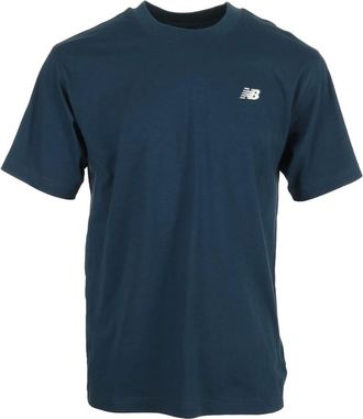 New Balance Homme, Tops, Bleu, Taille: M Marine Coton T-Shirt de Sport