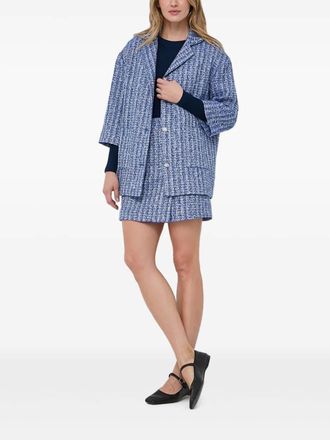 Custommade Verzierte Tweed-Jacke - Blau