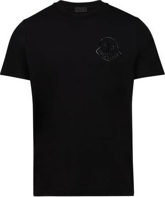 Moncler T-shirt col rond &agrave; logo en coton