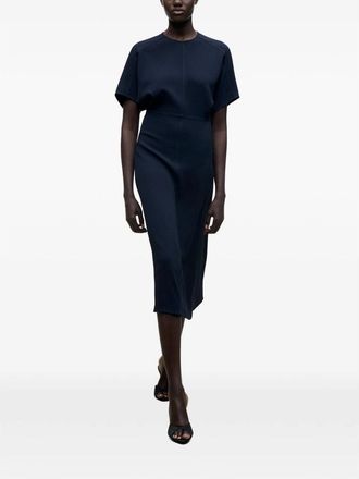 Victoria Beckham Fitted Waist Dress - Navy