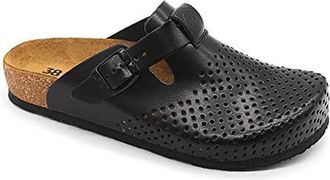 Leon 4250 Sabots Mules Chaussons Chaussures en Cuir, Femme, Noir, EU 41