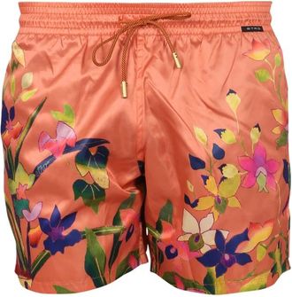 Etro Homme, Maillots de bain, Orange, Taille: M Costume Stampa Fiori