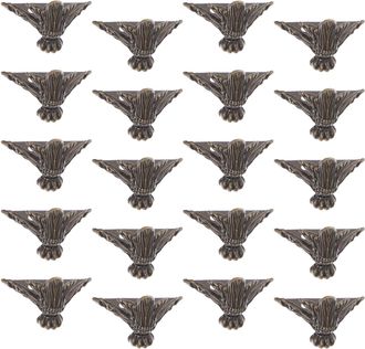 Artibetter Alipis 20 St&uuml;ck Teiliges Antike M&ouml;bel metallf&uuml;&szlig;e aus Zinklegierung mit Schrauben Dekorative Schmuckkasten Beine f&uuml;r Holzboxen Eckenschutz Retro Design