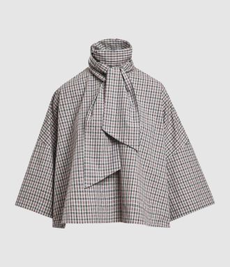 Essentiel Blouse Kefir Brun Blanc Cass&eacute;