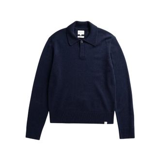 Norse Projects Anholt Lammwoll-Polo - - Tops - Herren - Blau - XS