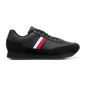 Tommy Hilfiger Homme, Chaussures, Noir, Taille: 41 EU Core EVA Corporate Lea Trainers