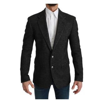 Dolce & Gabbana Homme, Vestes, Gris, Taille: S Veste Blazer Coupe Slim