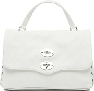 Zanellato Femme, Sacs, Blanc, Taille: ONE Size Postina Daily Sac &agrave; main en cuir avec poign&eacute;e sup&eacute;rieure