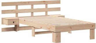 vidaXL Cadre de lit avec tiroir Marron 90 x 200 cm Bois massif en pin Vidaxl