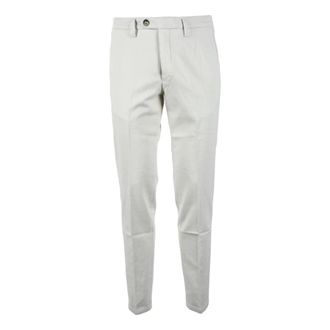 Michele Carbone Stretchhose aus Baumwollmischung - - Trousers - Herren - Wei&szlig; - W33