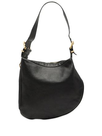Fendi sac port&eacute; &eacute;paule Oyster en cuir (2000-2010) - Noir