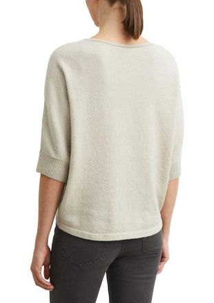 Comma Strickpullover Halbarm-Pullover mit Stretch