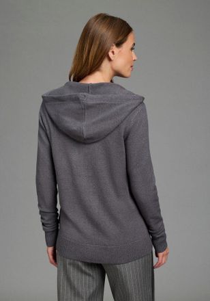 Flashlights Kapuzenstrickjacke mit Kapuze und Kordelzug, l&auml;ssig geschnitten aus weicher Viskosemischung mit Knopfleiste
