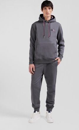 Eden Park Sweatshirt &Agrave; Capuche En Coton Gris Coupe Relaxed