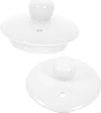 SOLUSTRE 2 Stück Teekannendeckel Zubehör Teekannenzubehör Teekannen Ersatzdeckel Teekesseldeckel Porzellandeckel Kesseldeckel Abdeckung Teekannen Schutzabdecku