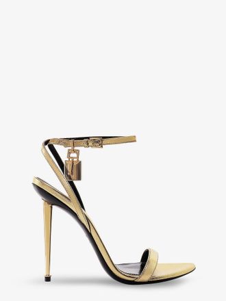 Tom Ford Laminated leather sandals with iconic padlock - TOM FORD - gender_Woman