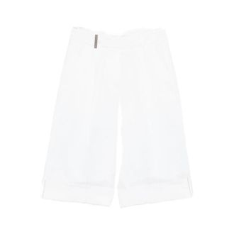 PESERICO Cuffed-Hem Hosen - - Shorts - Damen - Wei&szlig; - XS