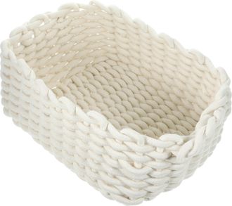 Cabilock Baumwollseilkorb Aufbewahrungskorb Mit Deckel Geflochtener Korb Für Snacks Vielseitig Einsetzbar Langlebig Für Schlafzimmer Und Küche