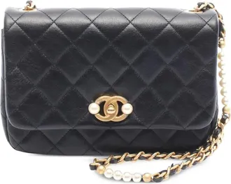 Chanel mini sac à bandoulière Single Flap CC (2021-2025) - Noir