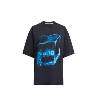 Alexander Wang Tee-shirt ample imprim&eacute; &agrave; strass