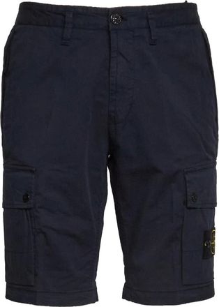 Stone Island Homme, Shorts, Bleu, Taille: W29 Bermuda cargo slim-fit Stone Island