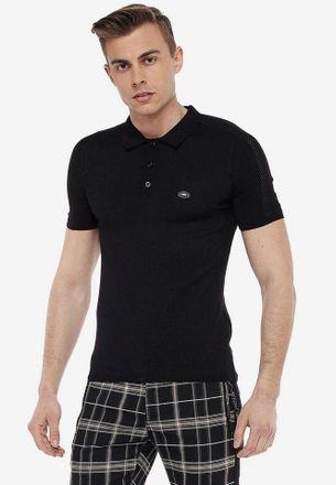 Cipo & Baxx T-Shirt T-Shirt Henley-Ausschnitt