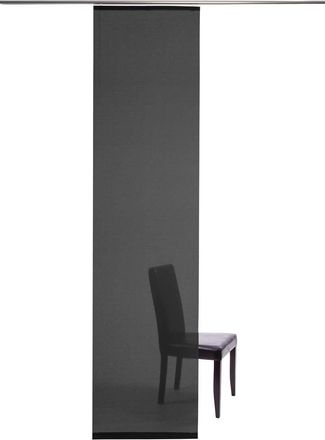 Homing halbtransparenter Flächenvorhang Uni Schiebegardine (1 Stück), schwarz, Wohnzimmer Schlafzimmer Kinderzimmer 245 x 60 cm