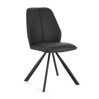 BIZZOTTO Sedia maxwell Con Struttura In Compensato, Per Arredo Interno 44 X 62 X H 88 Cm -nero / Confezione Da 1 Pezzo