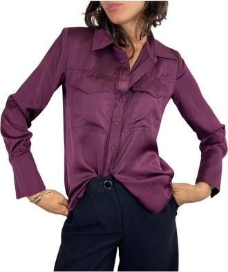 BA&SH Femme, Blouses et Chemises, Violet, Taille: 38 FR Camisa Bash