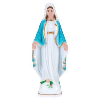 Amosfun Jungfrau Maria Figur Kunststoff Christliches Mutter Gottes Maria Statue Skulptur Religi&ouml;s Sammlerst&uuml;ck Figur Desktop Ornament f&uuml;r Geschenkidee Home B&uuml;