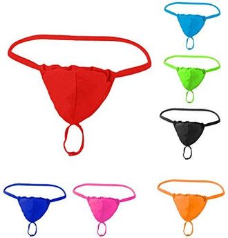 Generic Strings pour Homme Ficelle Sexy Homme sous-vêtement Dentelle String Homme Sexy Hot Erotique Lingerie Sissy Slip T-Back Tanga Thongs Hommes Slips sous-