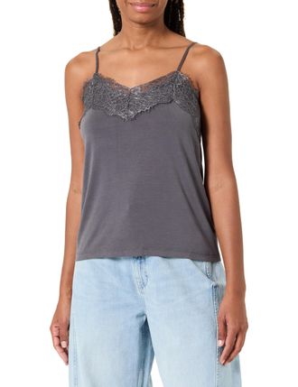 Ichi Damen IHLIKE TO2 Tr&auml;gershirt/Cami Shirt, 190203/Gray Pinstripe, XL