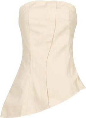 Topshop Top bustier &agrave; ourlet asym&eacute;trique effiloch&eacute;