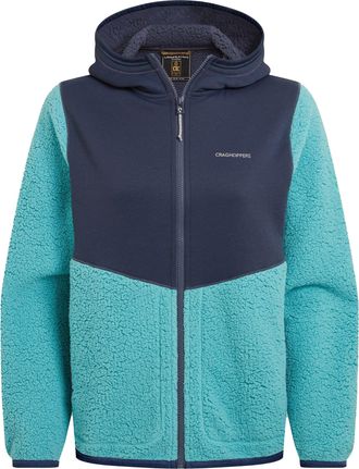 Craghoppers Telesto Fleecejacke f&uuml;r Damen, mit Kapuze (Anthrazit/Glasiger Aquamarin)