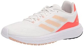 adidas Womens Sl20.2 Running Shoe, White/Halo Blush/Solar Red, 5