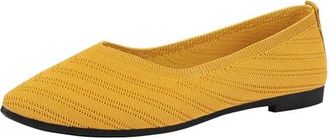 Generic Chaussures plates d&eacute;contract&eacute;es en maille pour femme - &Eacute;l&eacute;gantes - Bout pointu - Couleur unie - Respirantes - L&eacute;g&egrave;res et confortables - Pour le travai