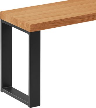 Lamofootwear Manufaktur Hocker Beistelltisch Sitzbank 30x30x47 cm, Möbelfüße Simple Schwarz/Rustikal, LSB-01-A-003-30-9005S