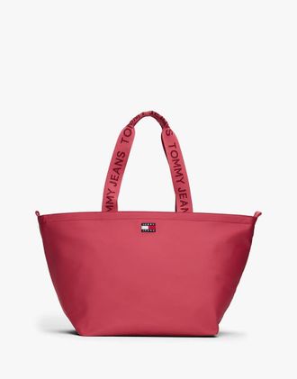 Tommy Jeans Essential - Cabas à logo répété - Rose vif-Violet