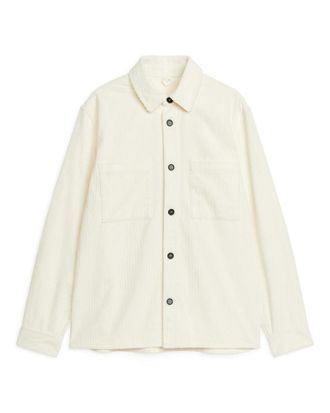Arket Cord-Hemdjacke -Wei&szlig;